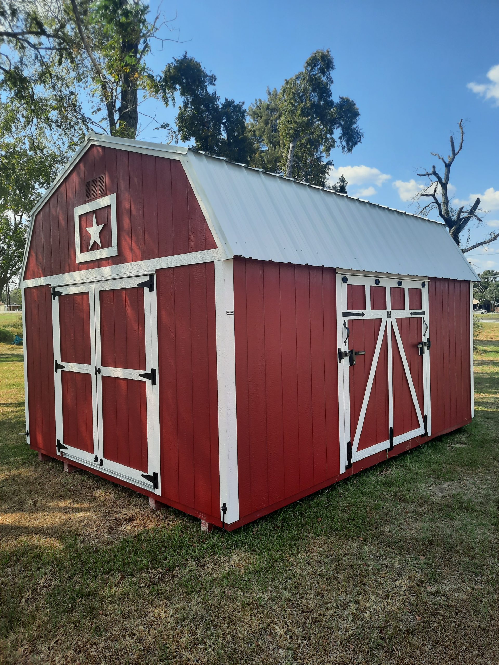 12×16 Lofted Barn Shed – Red Delicious - LELAND'S SHEDS