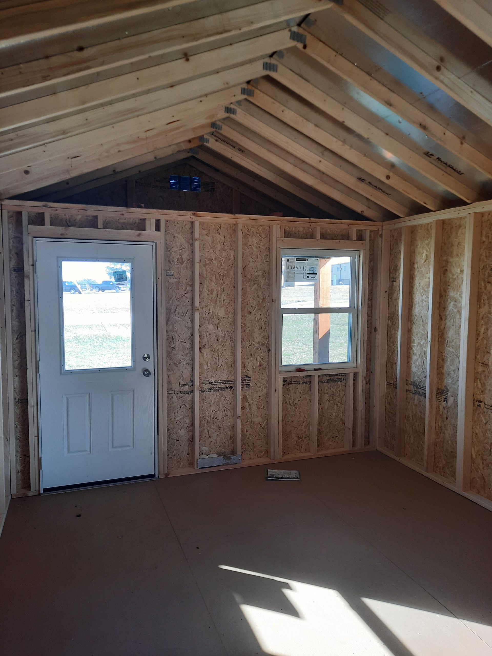 12×20 Cabinette Shed – Navy Blue - LELAND'S SHEDS