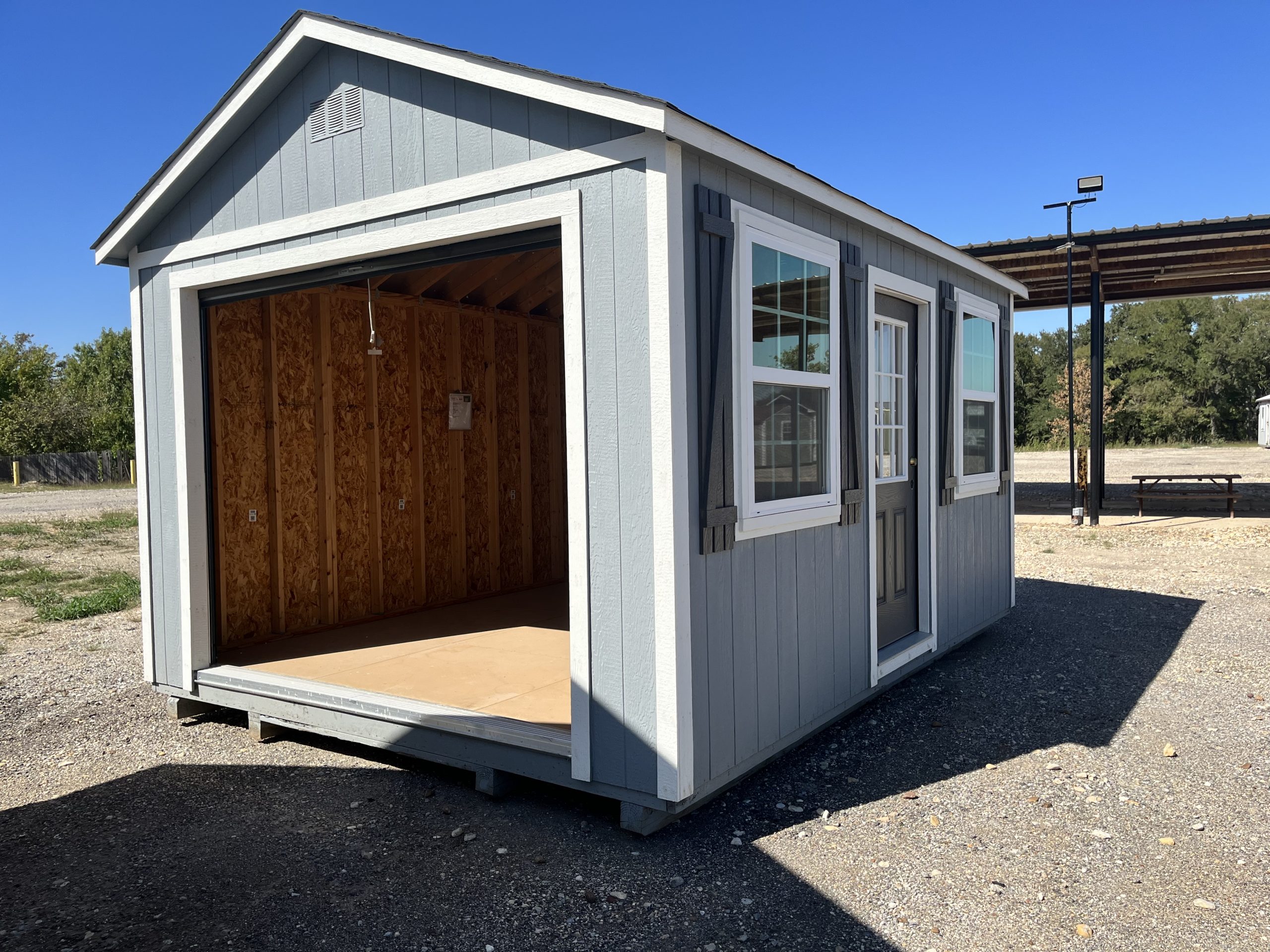 12x16 Metal Garage Shed | LELAND'S SHEDS