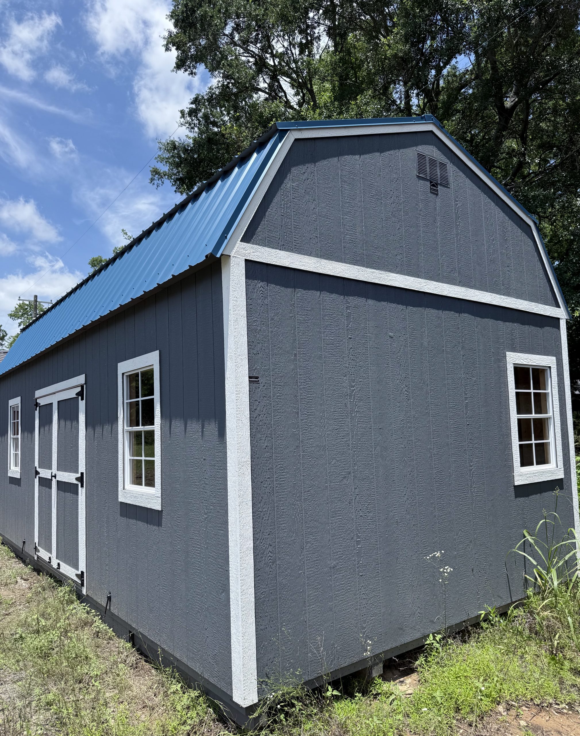 12×24 Lofted Barn – Belmont Blue - LELAND'S SHEDS
