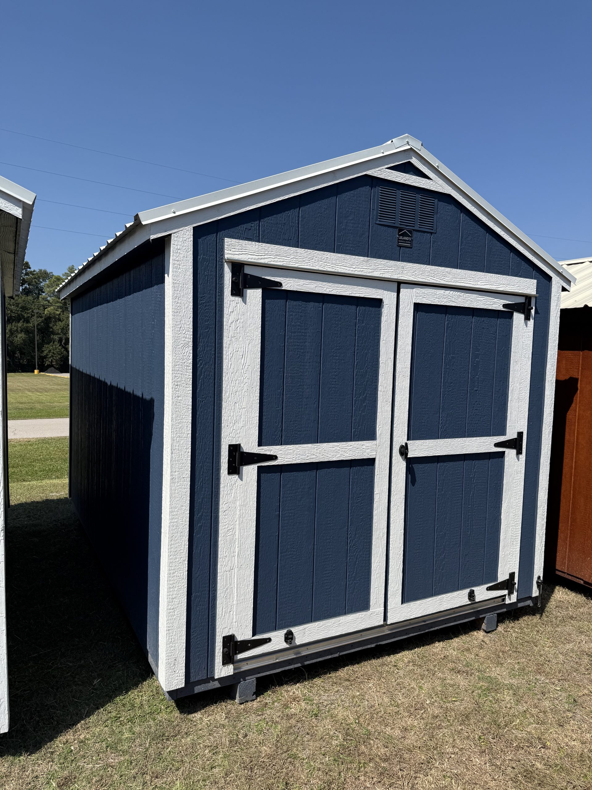 8×12 Utility – Navy Blue - LELAND'S SHEDS