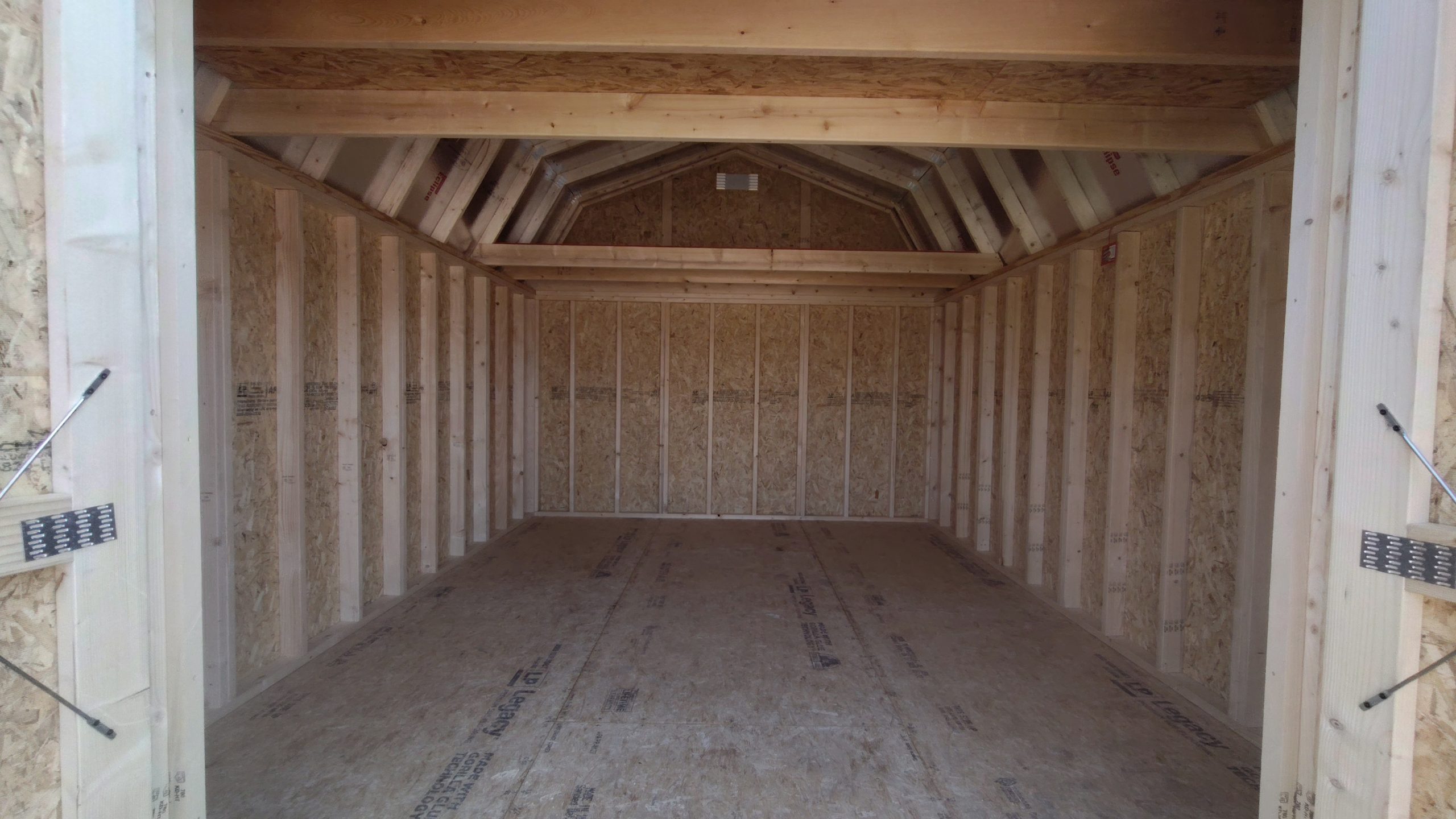 12×16 Lofted Barn – Honey Gold Stain - LELAND'S SHEDS