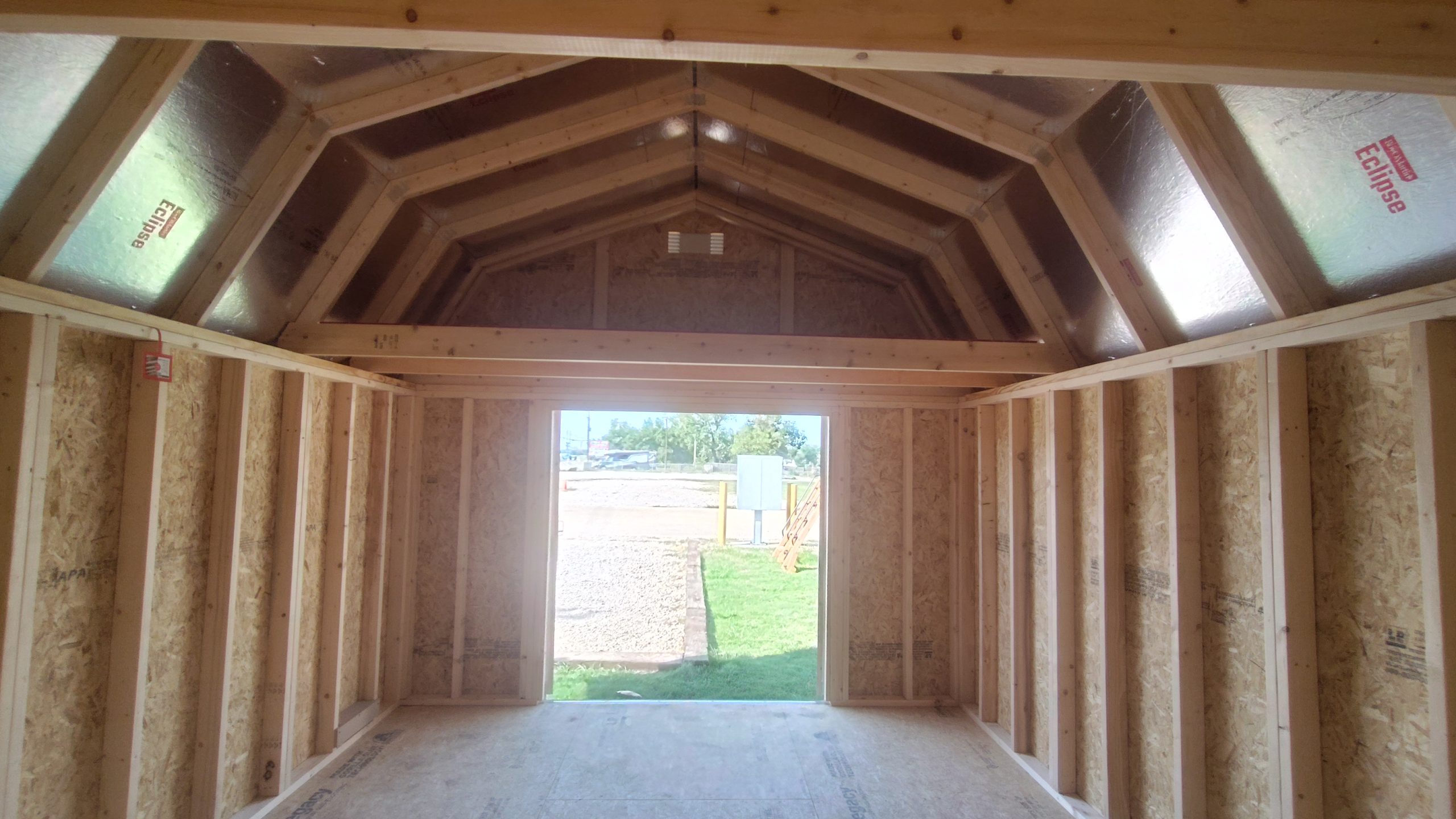 12×16 Lofted Barn – Honey Gold Stain - LELAND'S SHEDS