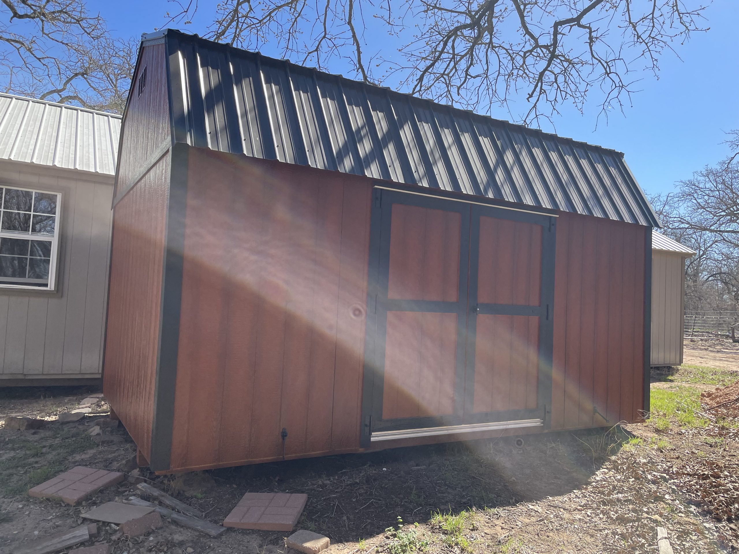 10×16 Lofted Barn Shed – Nature Walk Stain - LELAND'S SHEDS