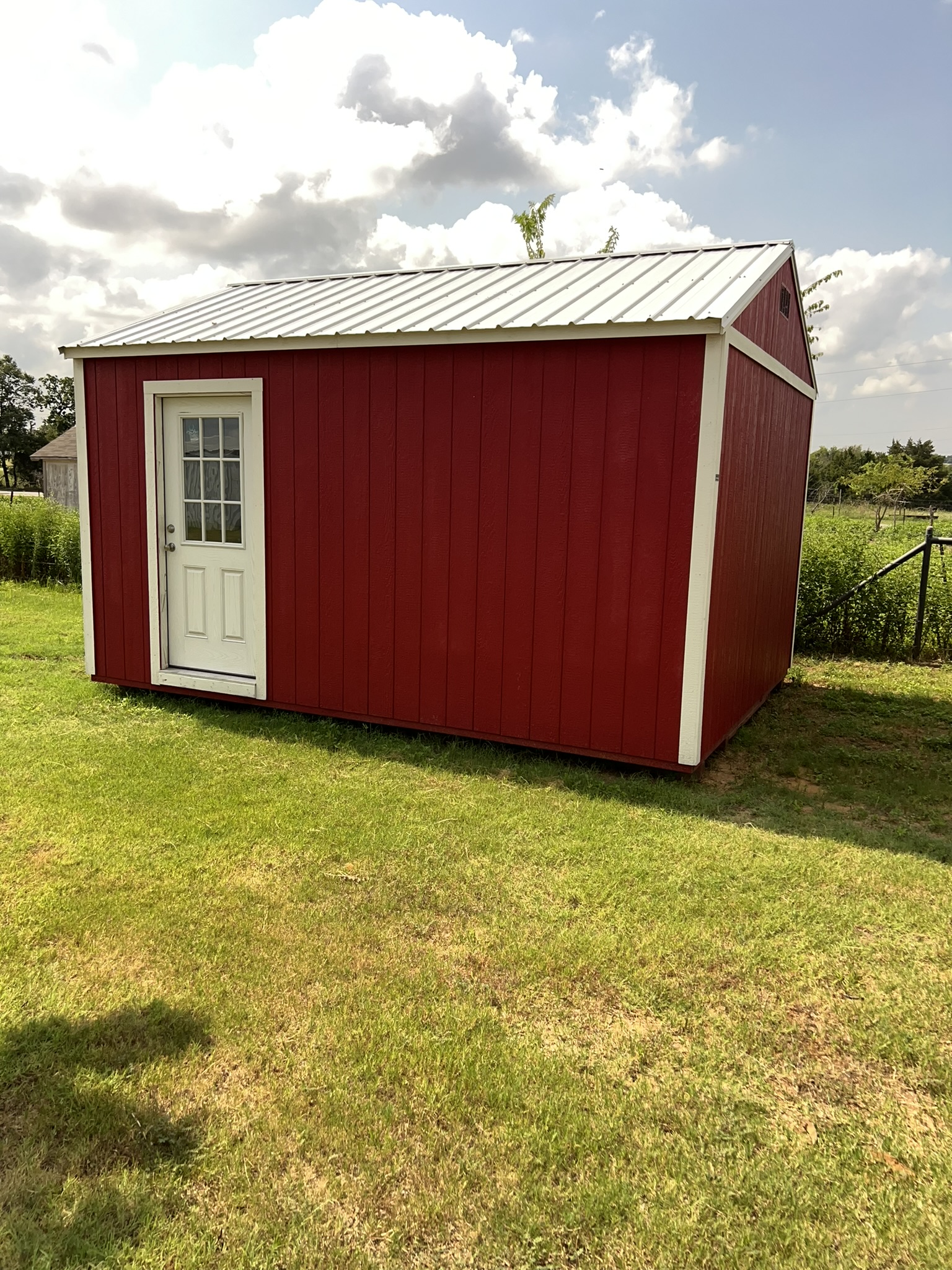 12×16 Garage Shed – Red Delicious - LELAND'S SHEDS