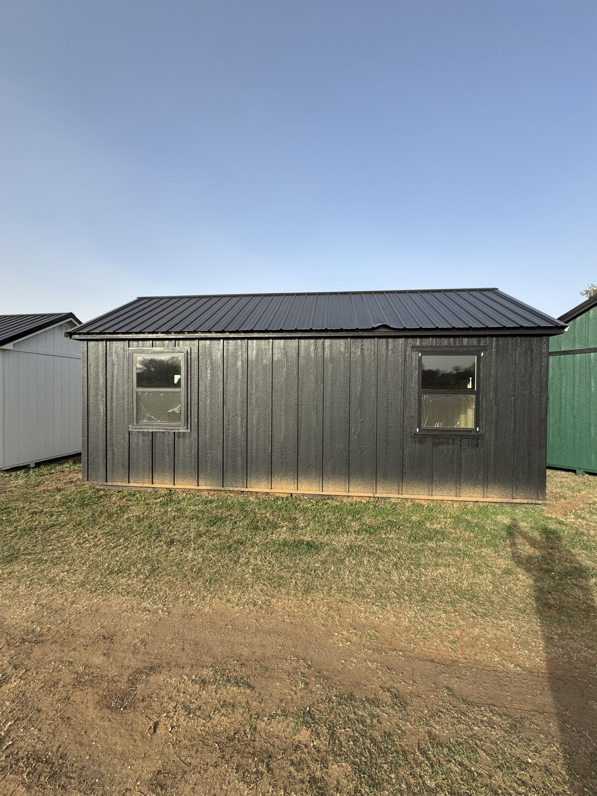 12×24 Chalet Shed – Black - LELAND'S SHEDS