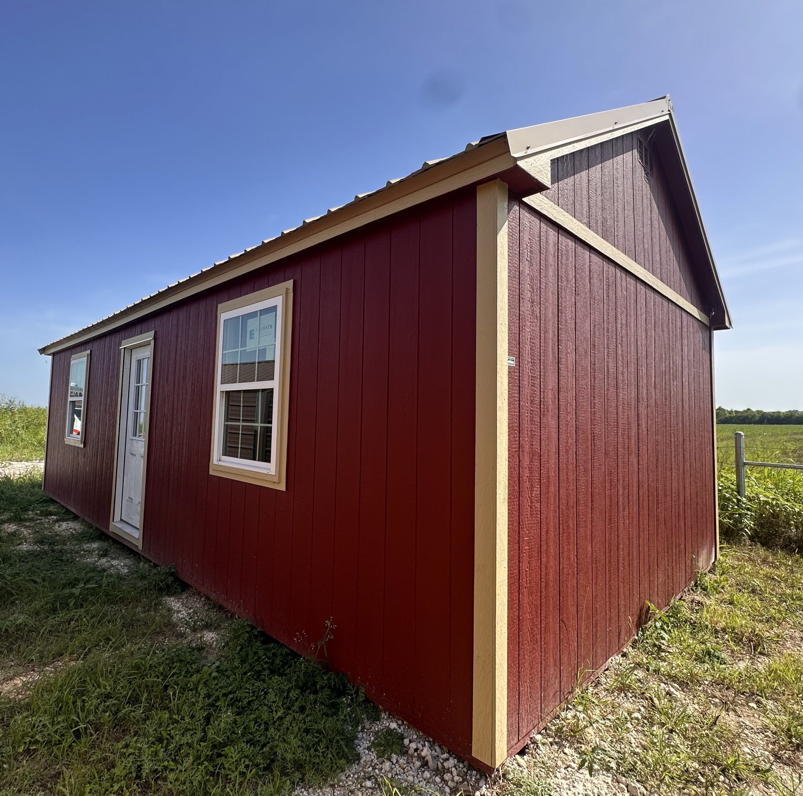 14×30 Chalet Shed – Mountain Red - LELAND'S SHEDS