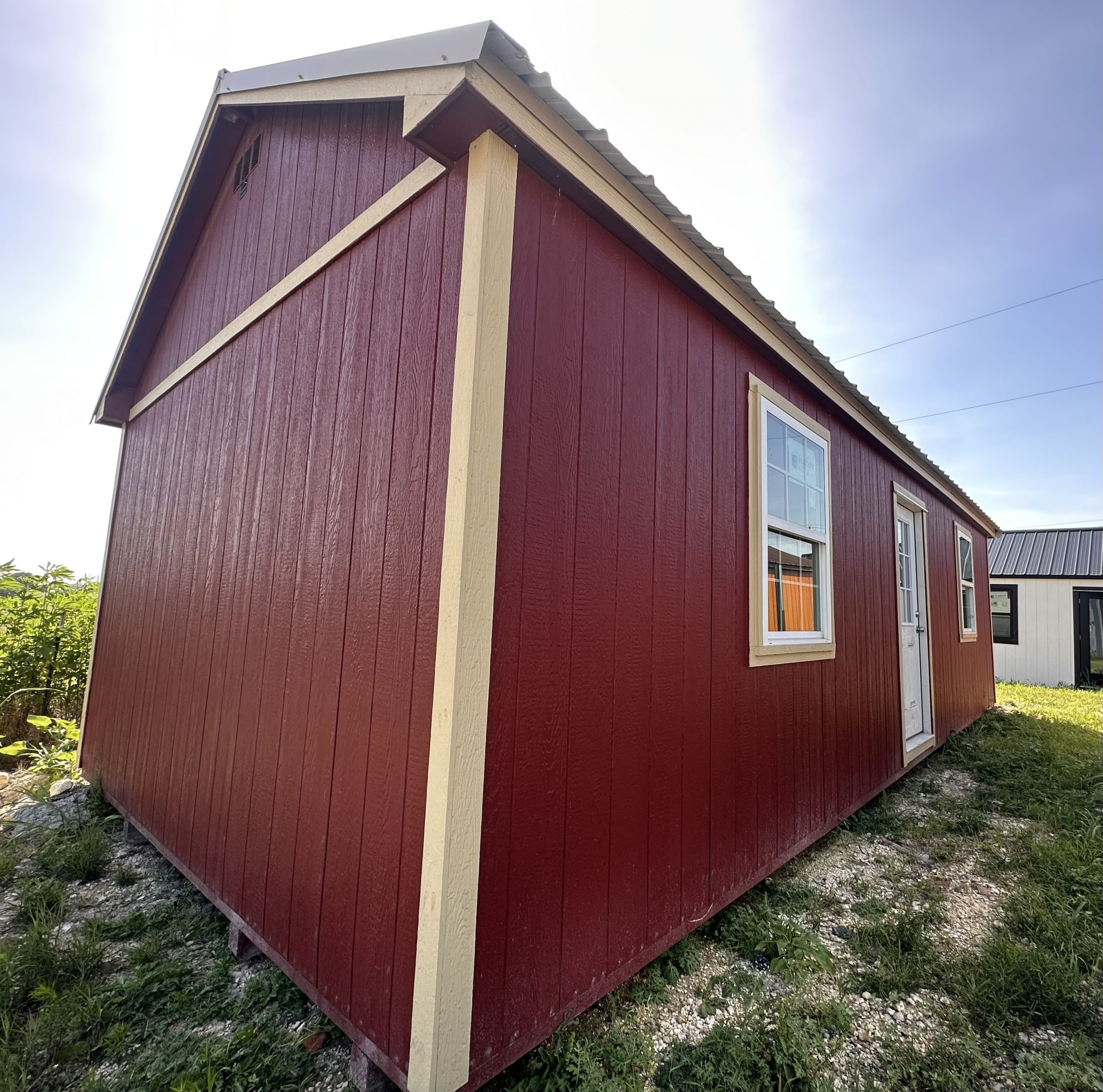14×30 Chalet Shed – Mountain Red - LELAND'S SHEDS