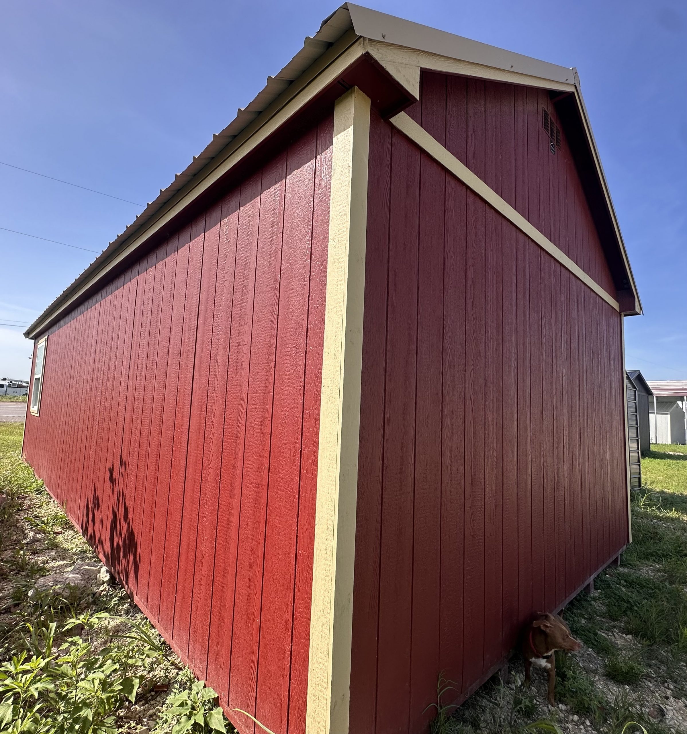 14×30 Chalet Shed – Mountain Red - LELAND'S SHEDS