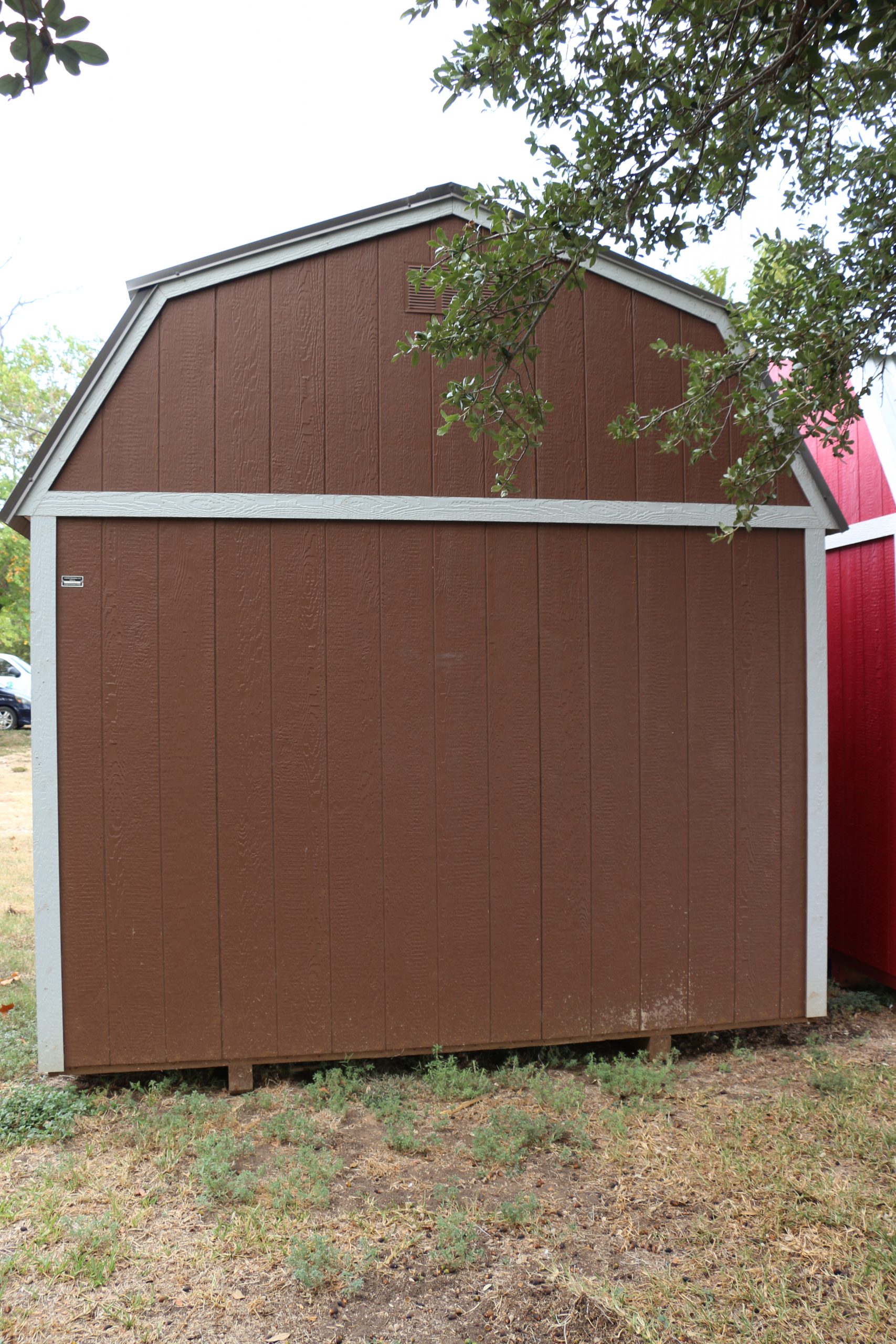10×14 Lofted Barn Shed – Chestnut Stain - LELAND'S SHEDS