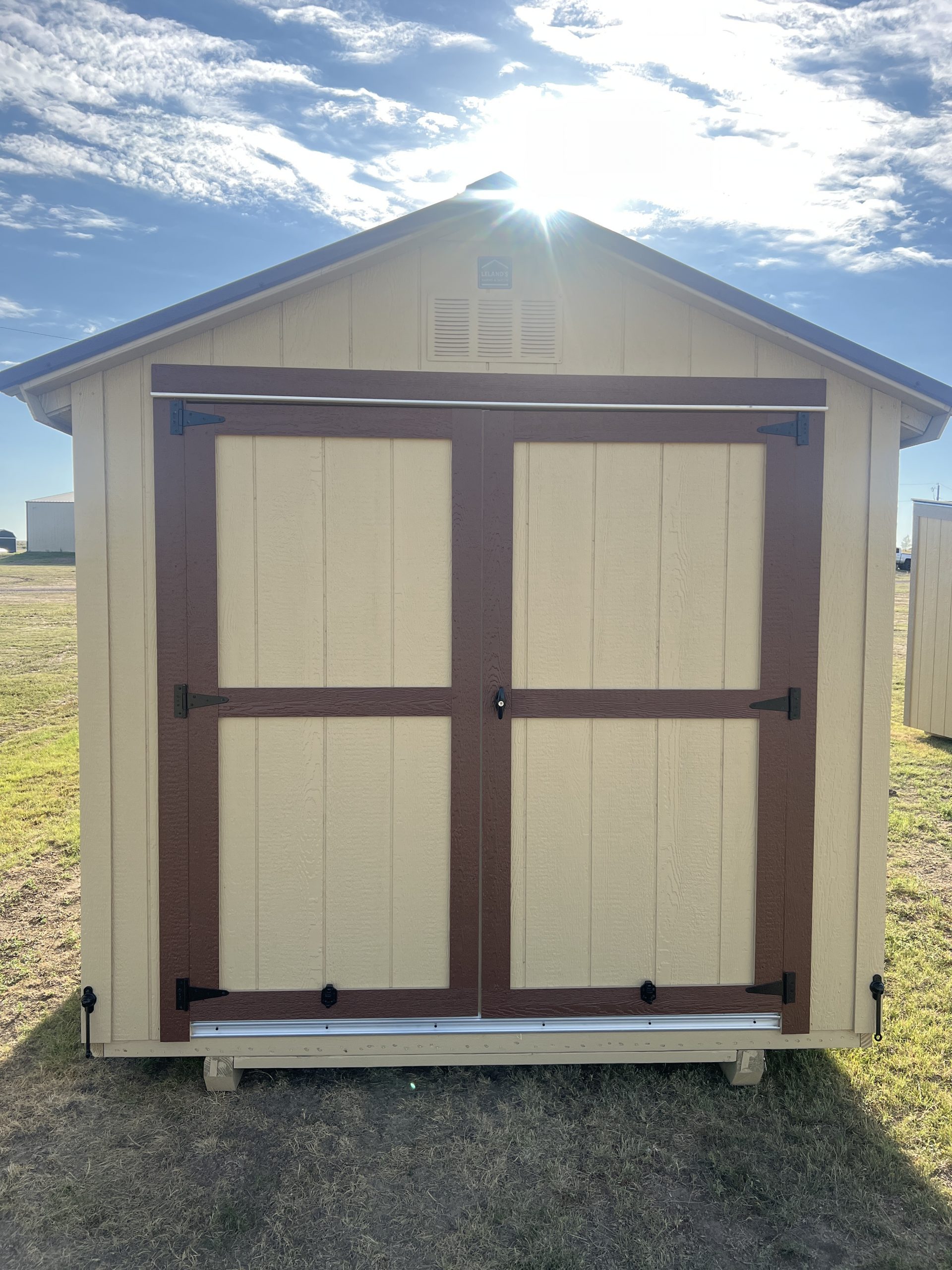 6×12 Basic Shed – Tan - LELAND'S SHEDS